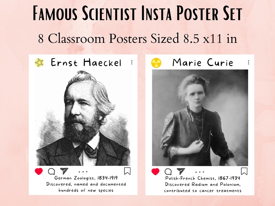Famous Scientist Classroom Poster Set Science Classroom - Etsy