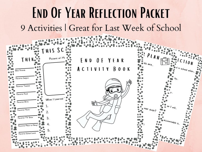 End of the School Year Activity Packet, Educational Printable, Last ...
