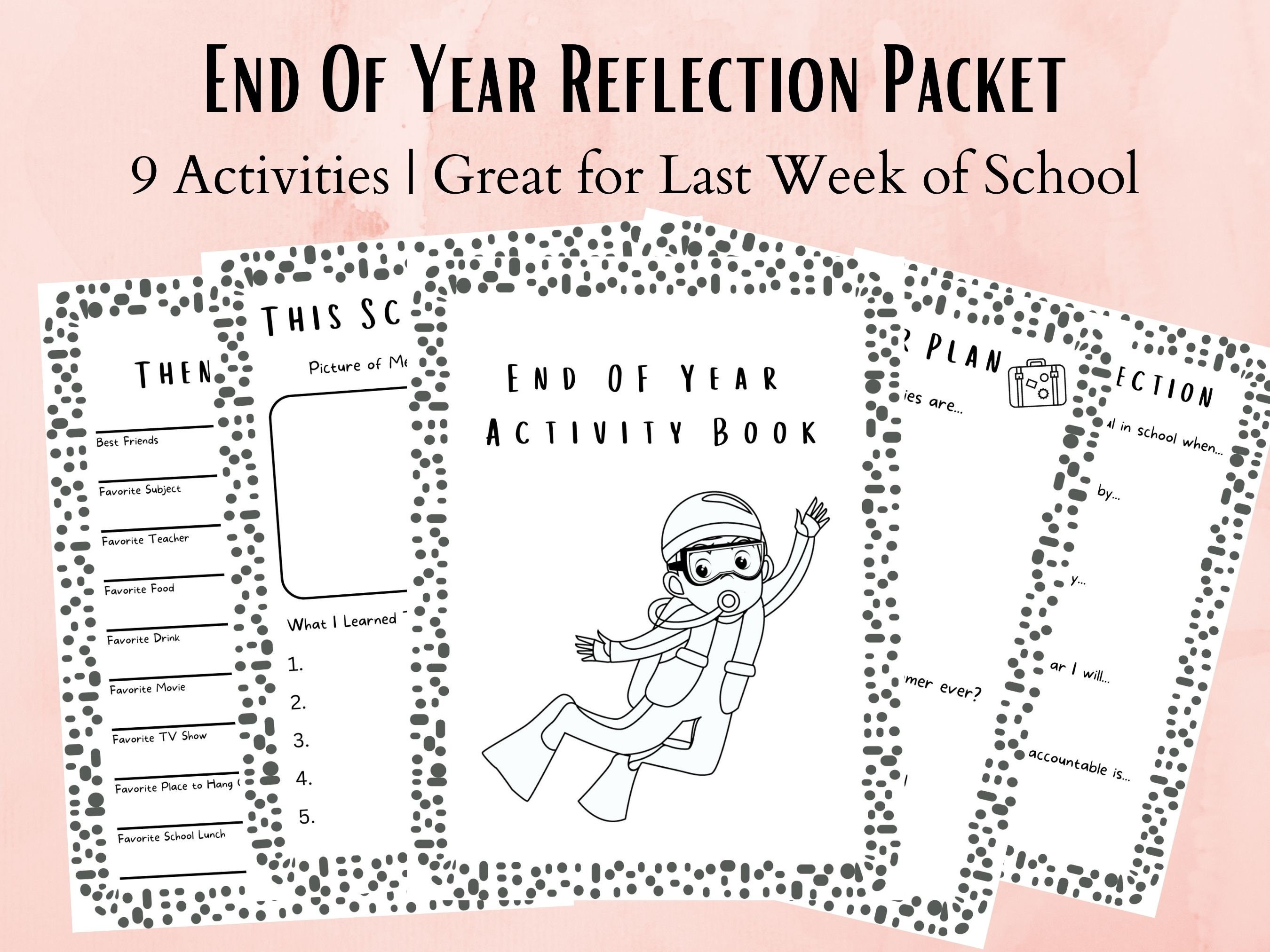 End of the School Year Activity Packet, Educational Printable, Last ...