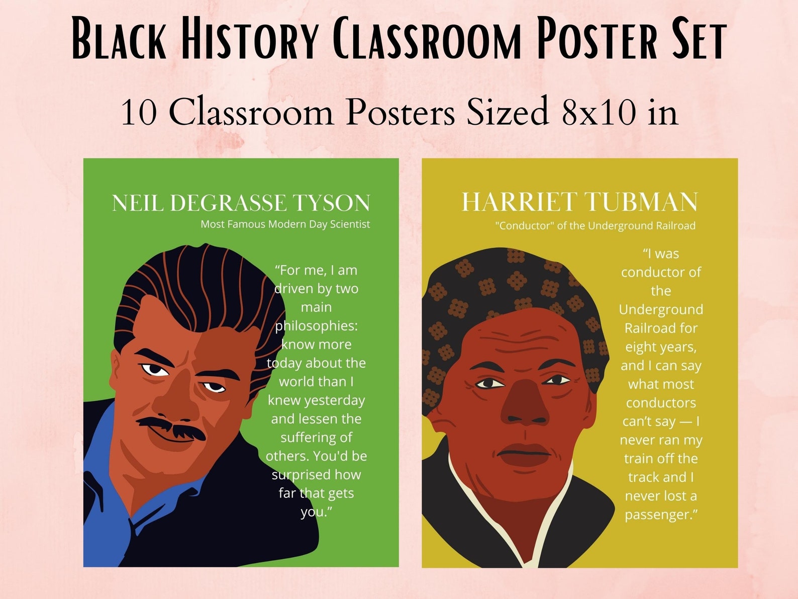 Black History Month Classroom Decor Poster Set African - Etsy