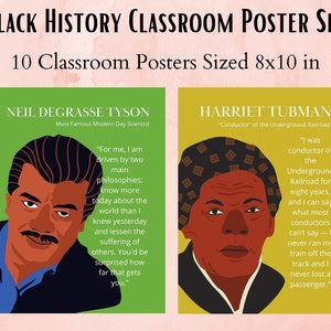 Black History Month Classroom Decor Poster Set, African American ...