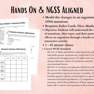 Mutation Station Lab: Evolution DNA Genetics Lab for High School ...