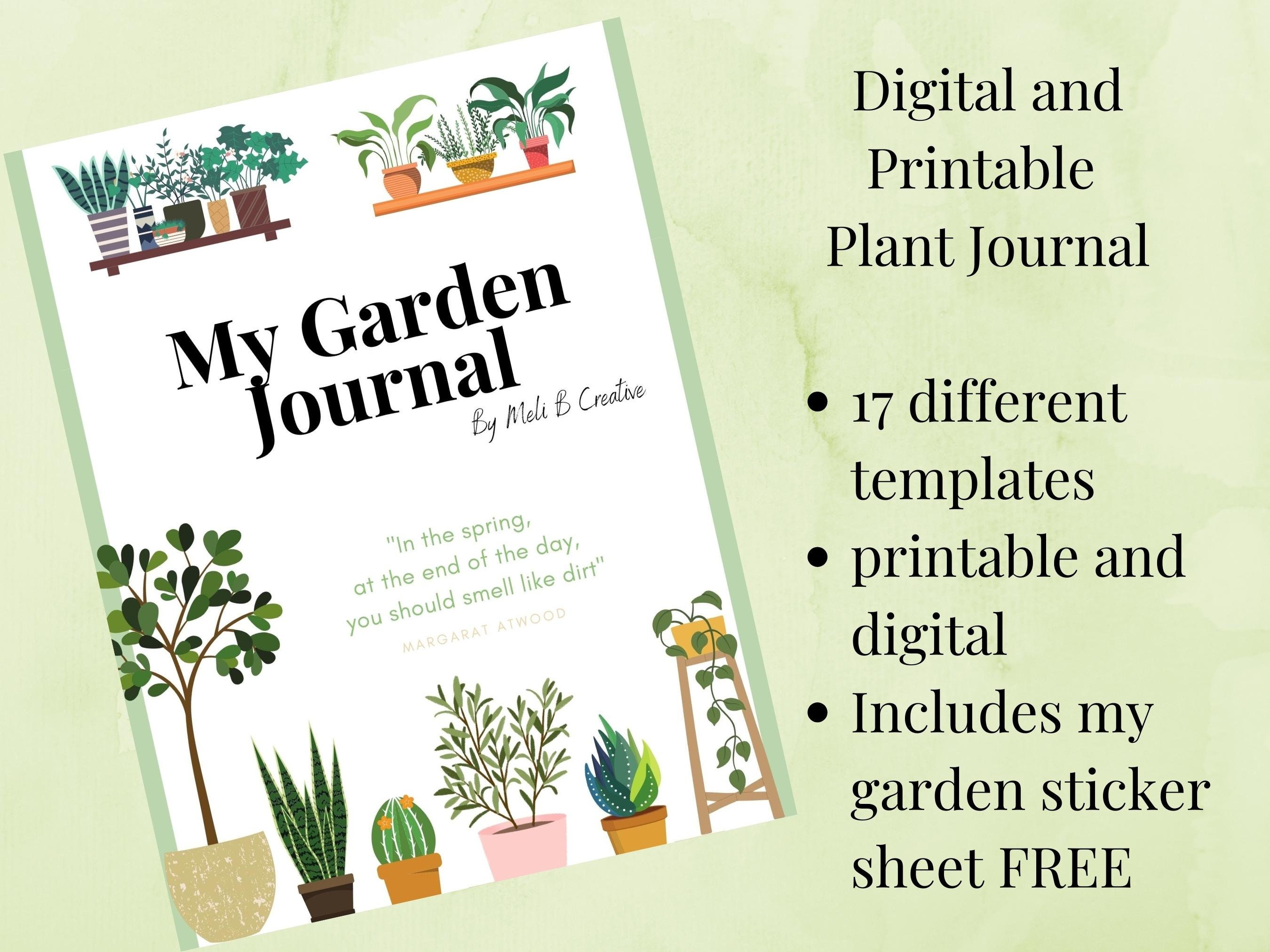 My Garden Journal Printable and Digital Ebook Workbook - Etsy