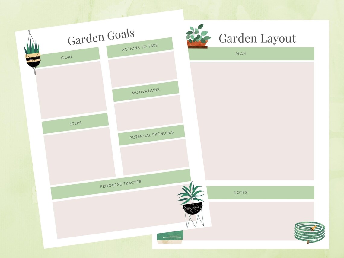 My Garden Journal Printable and Digital Ebook, Workbook, Garden Planner ...