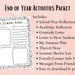 End of the School Year Activity Packet, Educational Printable, Last ...