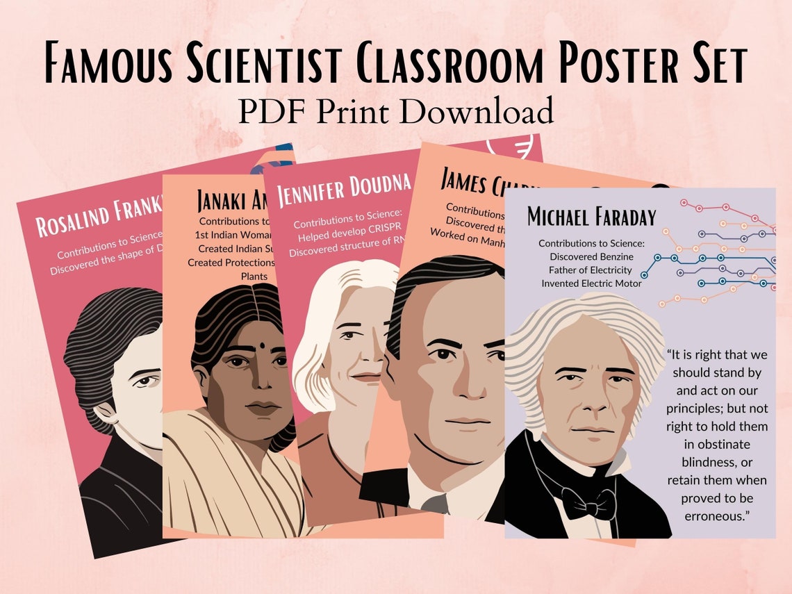 Famous Scientist Classroom Poster Set, Science Classroom Décor, Women ...