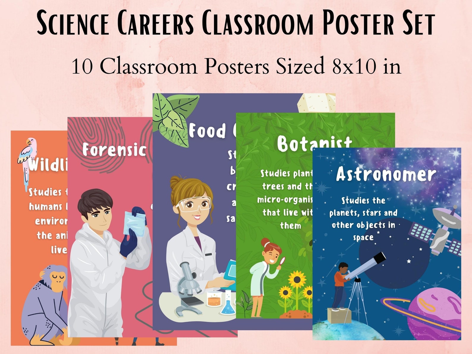 Science Careers Classroom Poster Set, Science Classroom Décor, Women in ...