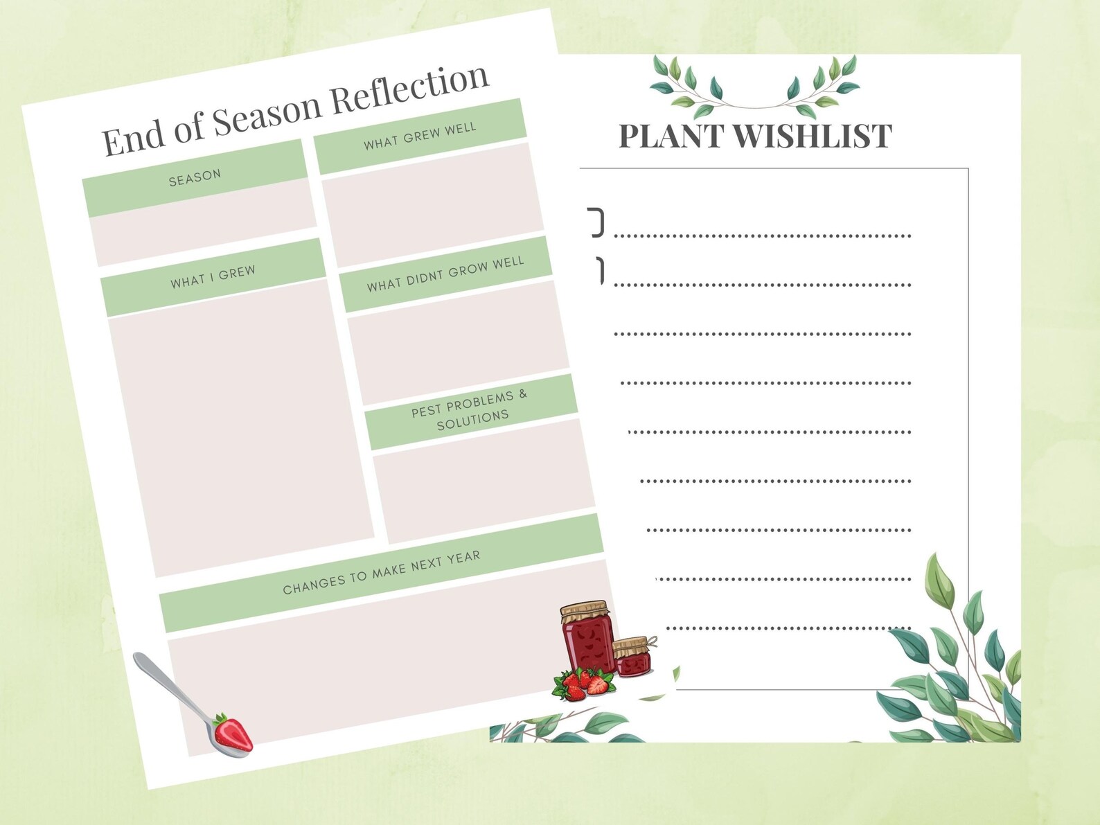 My Garden Journal Printable and Digital Ebook, Workbook, Garden Planner ...
