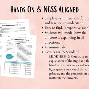 Lab Sheet: the Expanding Universe, Earth Science Worksheet, Lesson ...