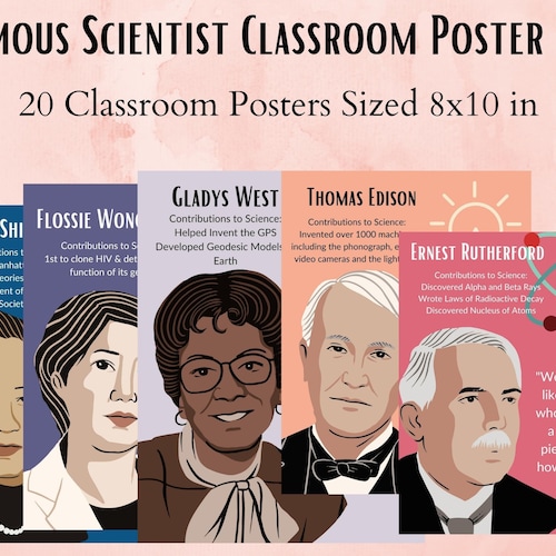 Famous Scientist Classroom Poster Set Science Classroom - Etsy