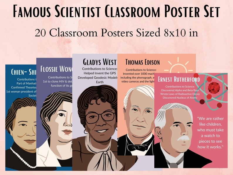 Famous Scientist Classroom Poster Set, Science Classroom Décor, Women ...