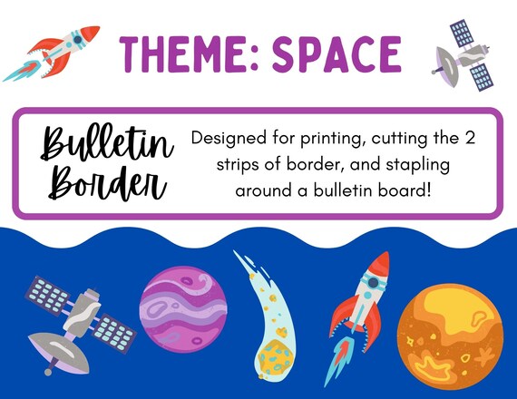 Space Bulletin Boarder Classroom Decor Set Science Teacher - Etsy