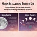 Moon Earth Science Classroom Poster Set Science Classroom - Etsy
