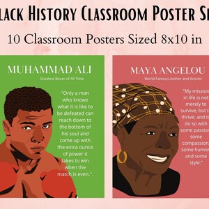 Black History Month Classroom Decor Poster Set, African American ...