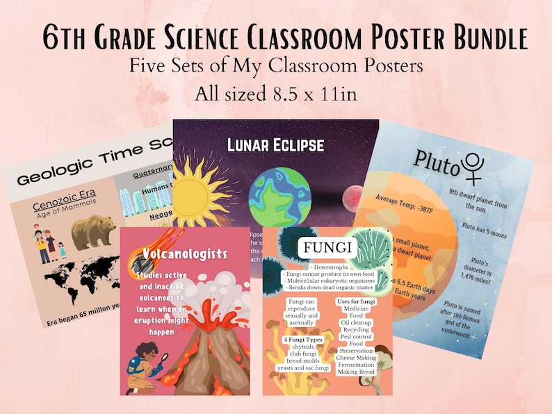 6th Grade Science Classroom Decor Bundle, Science Teacher, Middle ...