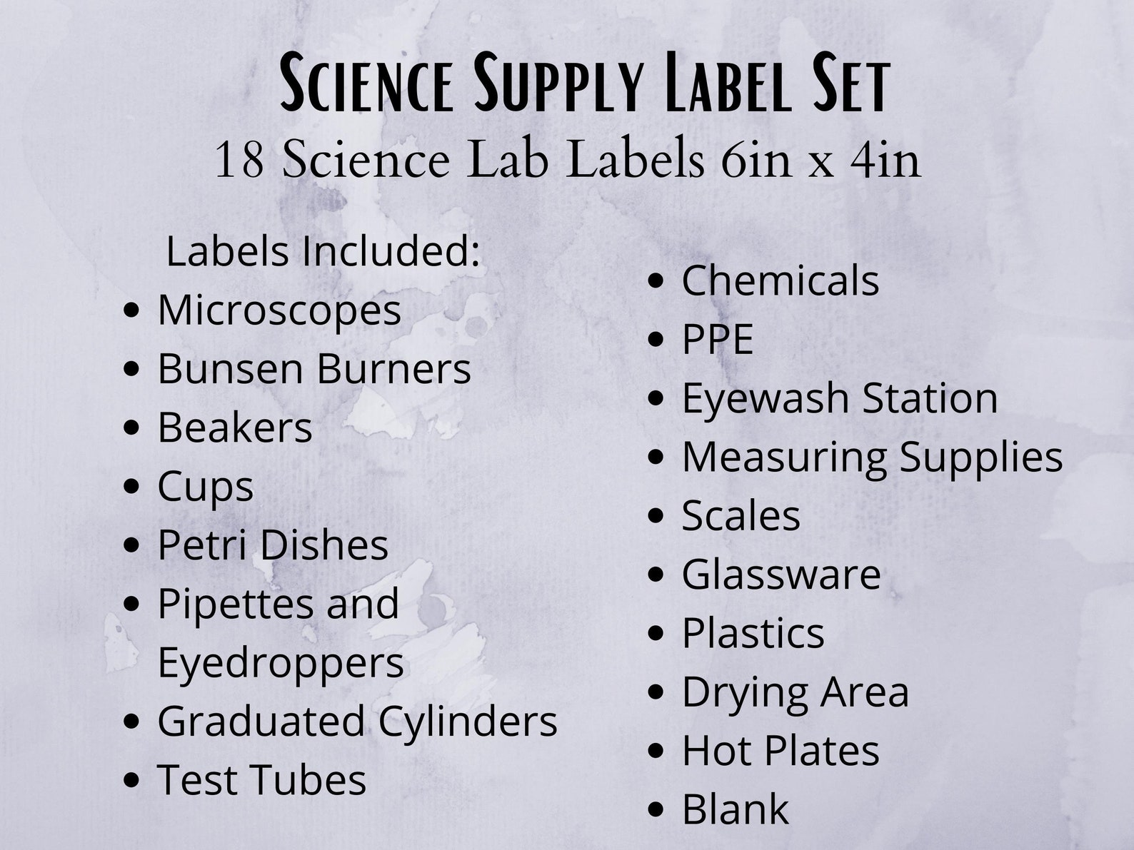 Science Lab Label Set Science Classroom Décor Science - Etsy