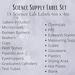 Science Lab Label Set, Science Classroom Décor, Science Labels, Biology ...
