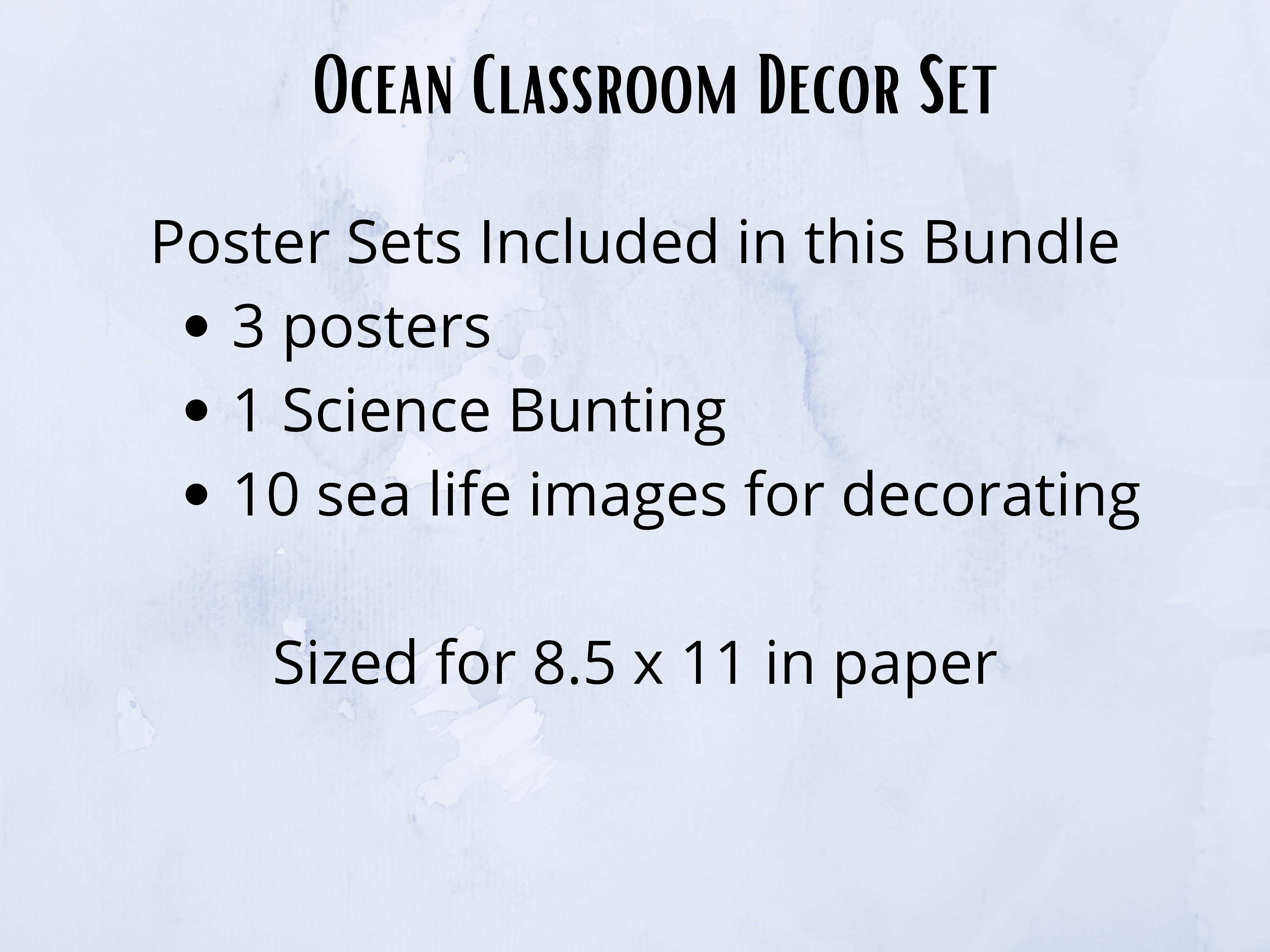 Ocean Sea Classroom Decor Set, Ocean Animals, Science Teacher, Middle ...