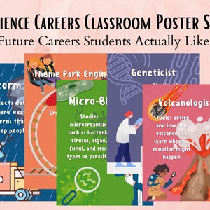 Science Careers Classroom Poster Set, Science Classroom Décor, Women in ...
