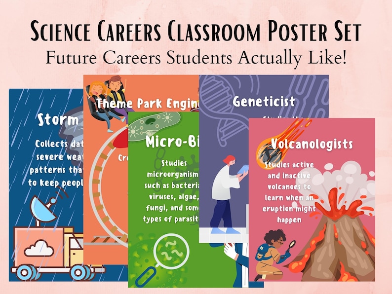 Science Careers Classroom Poster Set, Science Classroom Décor, Women in ...