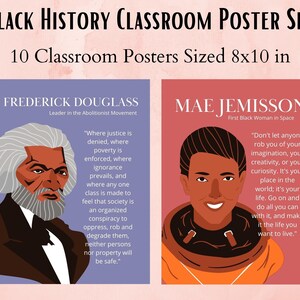 Black History Month Classroom Decor Poster Set, African American ...
