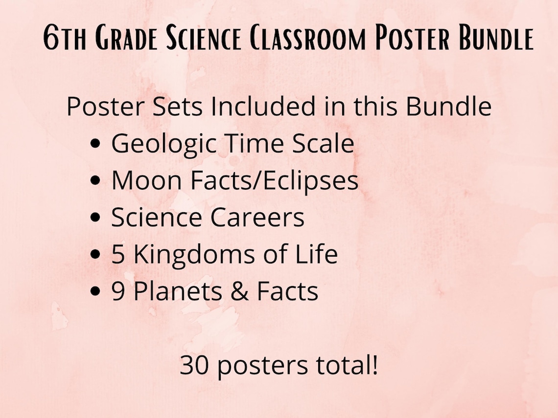 6th Grade Science Classroom Decor Bundle Science Teacher - Etsy