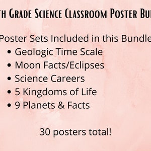 6th Grade Science Classroom Decor Bundle, Science Teacher, Middle ...