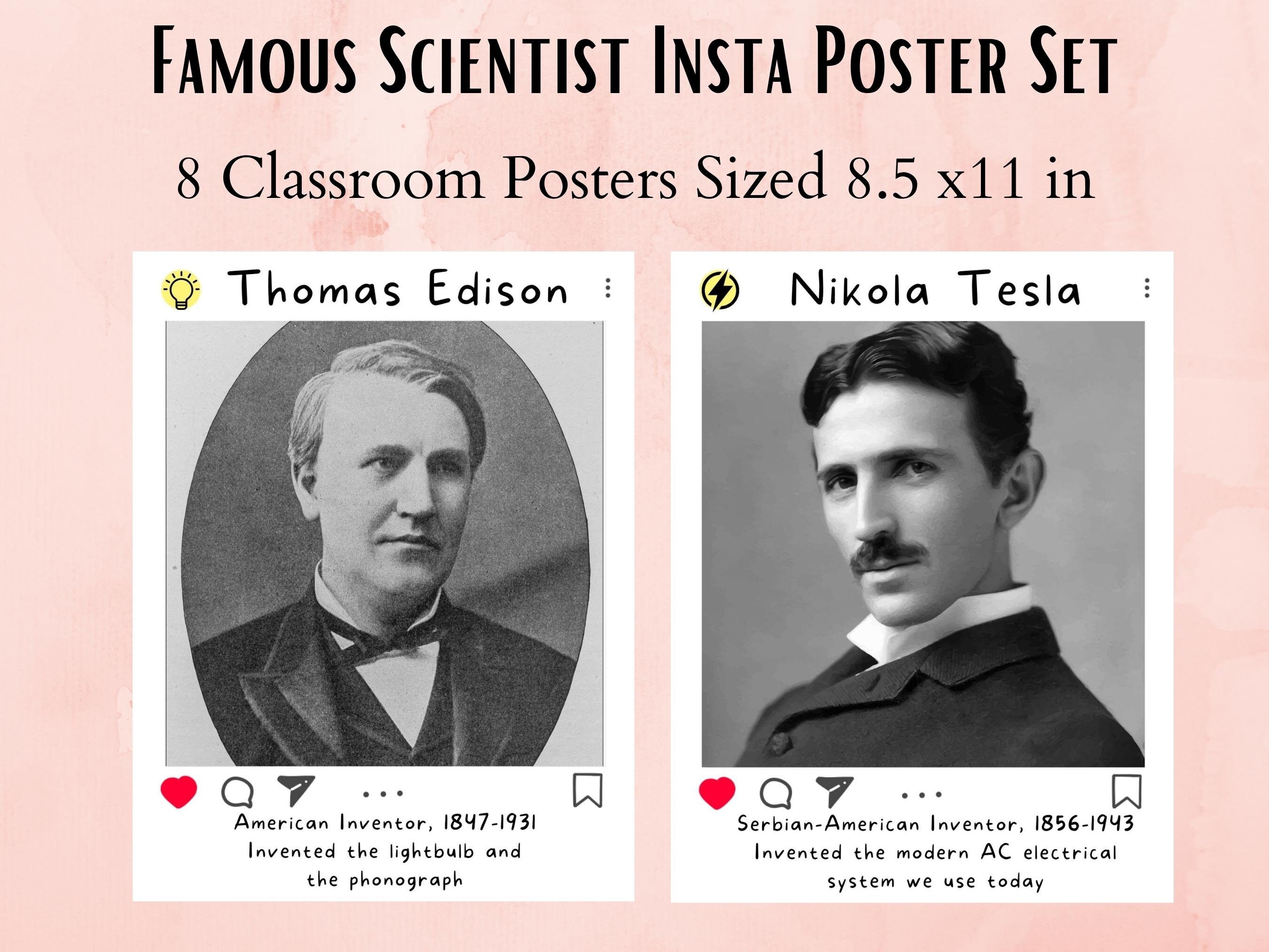 Famous Scientist Classroom Poster Set Science Classroom - Etsy