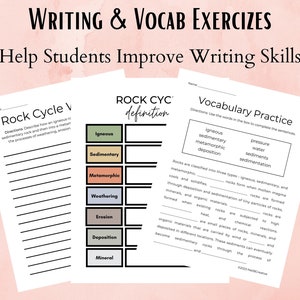 The Rock Cycle Science Worksheet Packet for Middle School Science Class ...