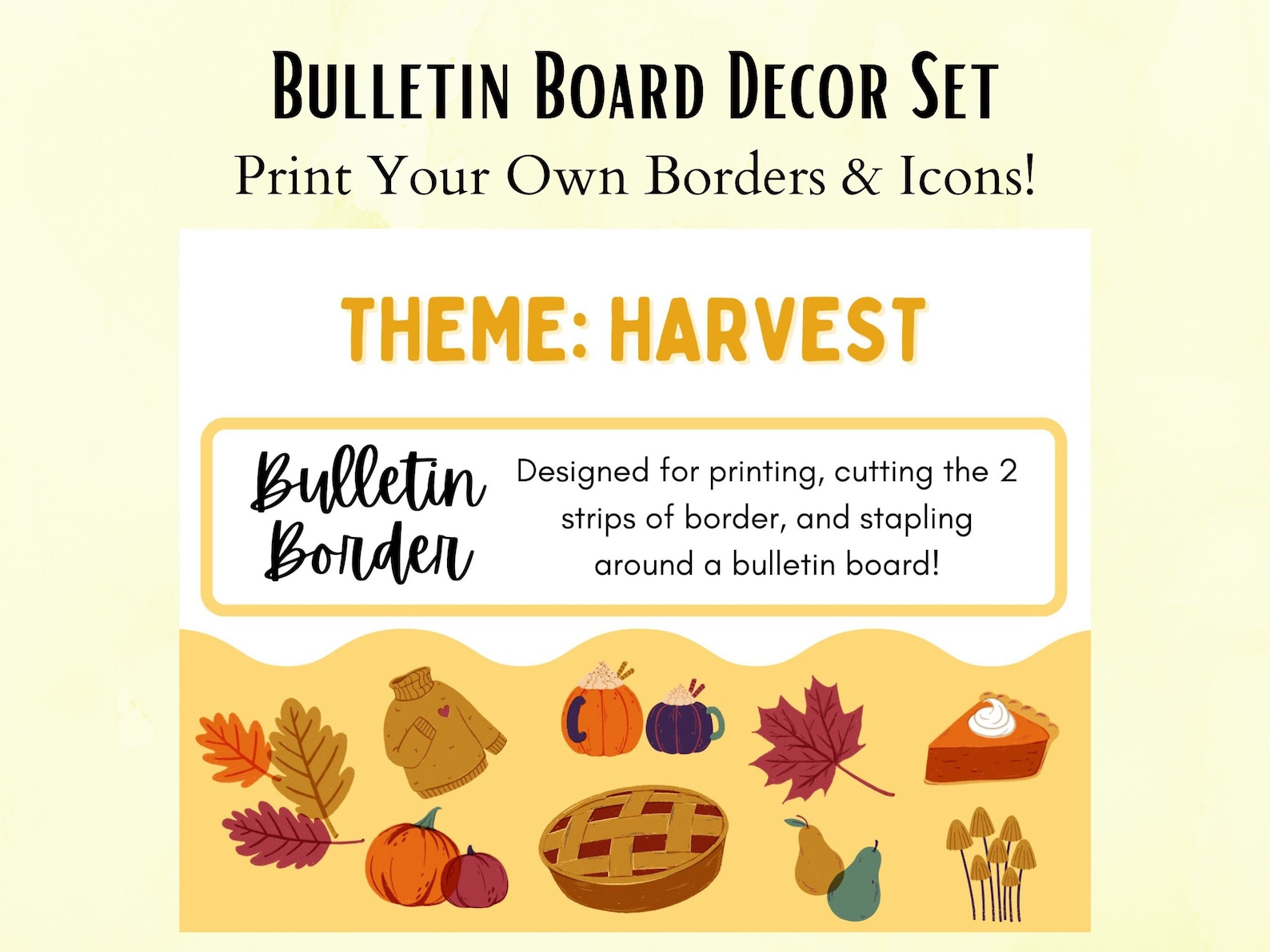Autumn Harvest Bulletin Board Classroom Decor for Science Teachers ...