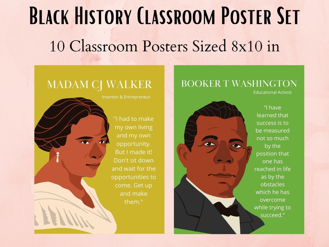 Black History Month Classroom Decor Poster Set African - Etsy