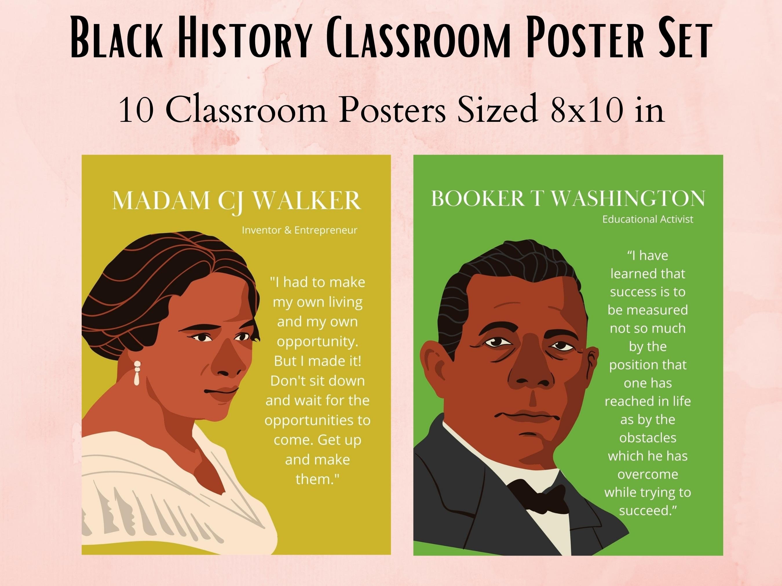Black History Month Classroom Decor Poster Set African - Etsy