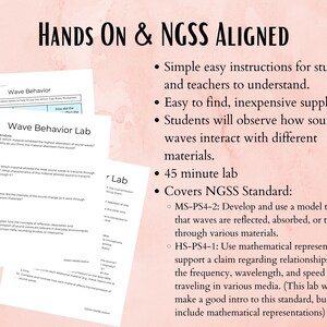 Lab Sheet: Wave Behavior, Physics Worksheet, Lesson, Science Teachers ...