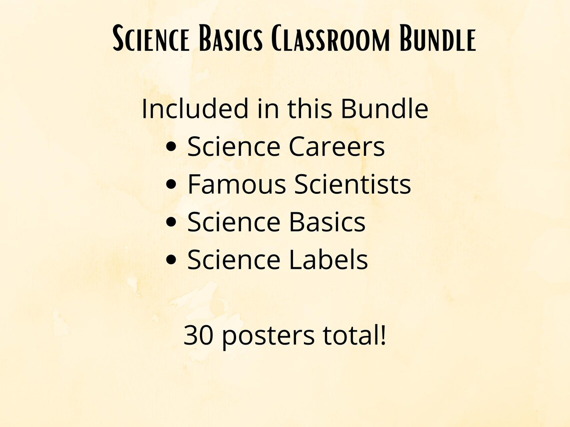 Science Basics Classroom Bundle Science Classroom Décor - Etsy