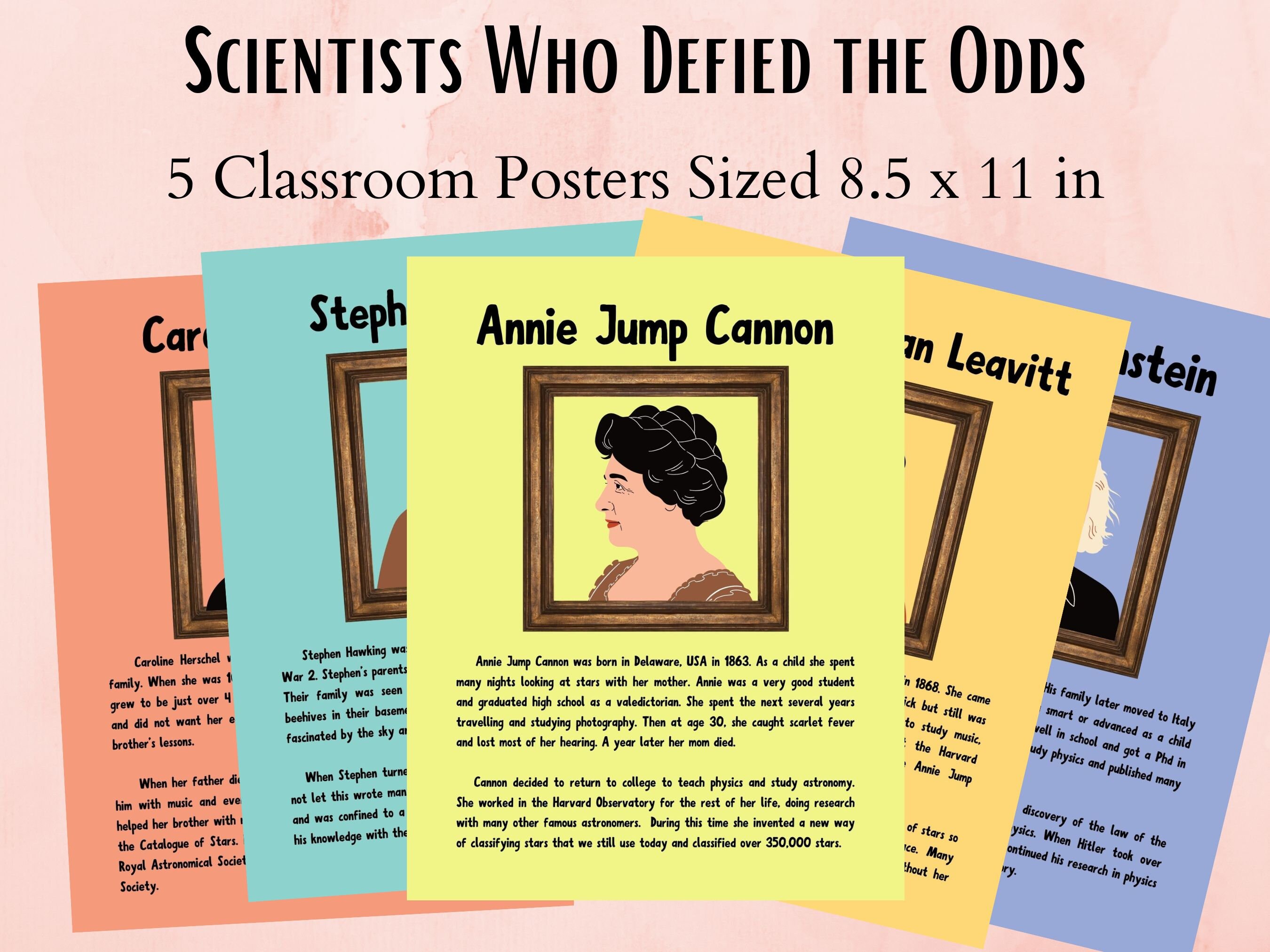 Scientist Who Defied the Odds Classroom Poster Set, Inspiring Science ...