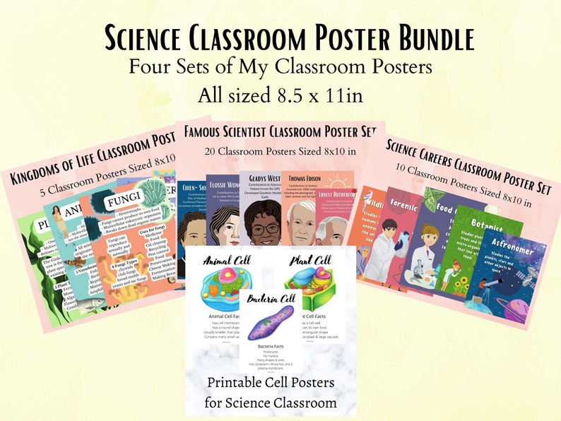 Science Classroom Poster Bundle Science Classroom Décor - Etsy