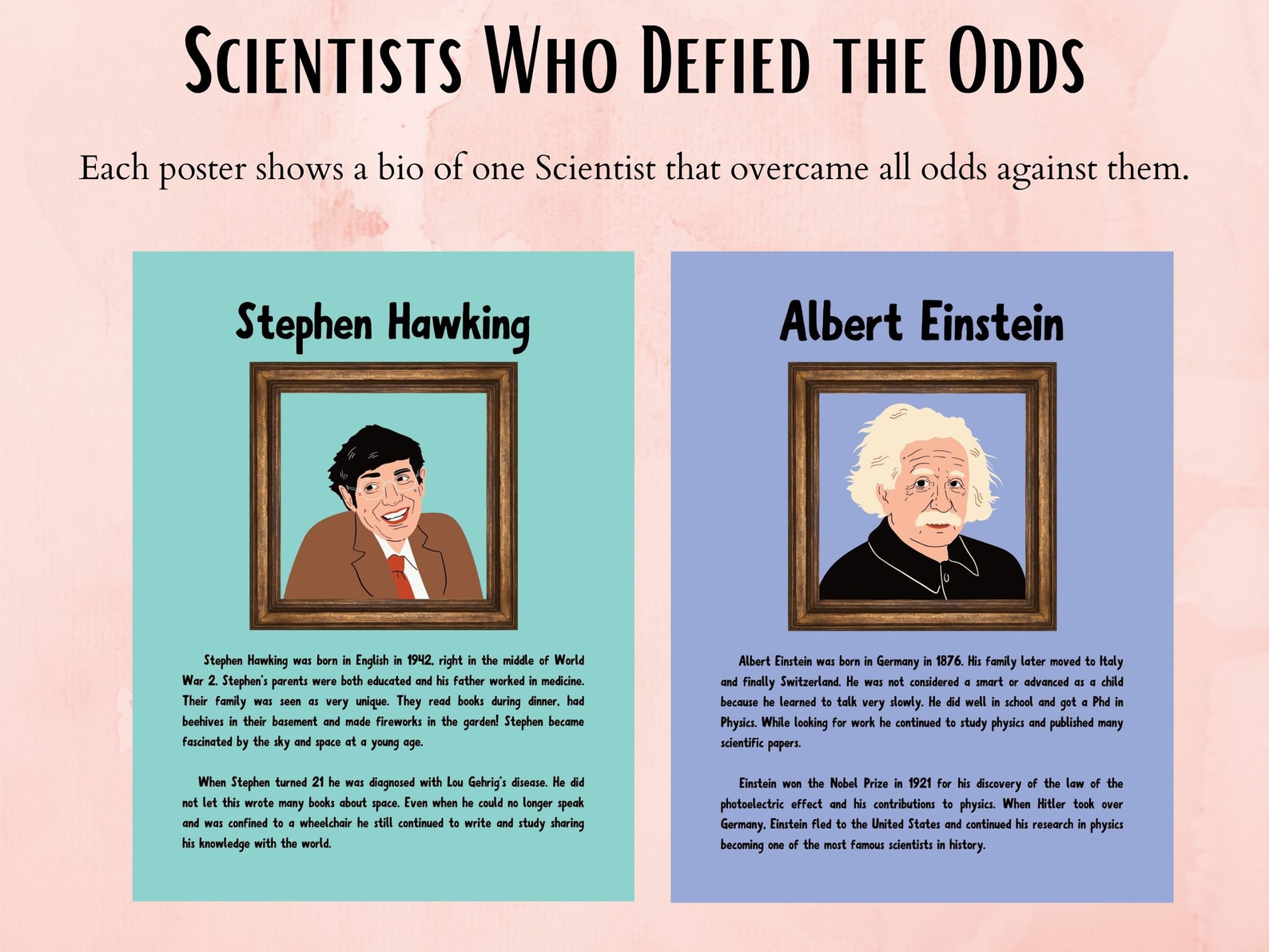 Scientist Who Defied the Odds Classroom Poster Set, Inspiring Science ...