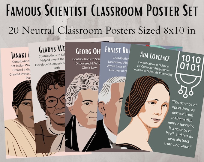 Famous Scientist Classroom Poster Set, Science Classroom Décor, Women ...