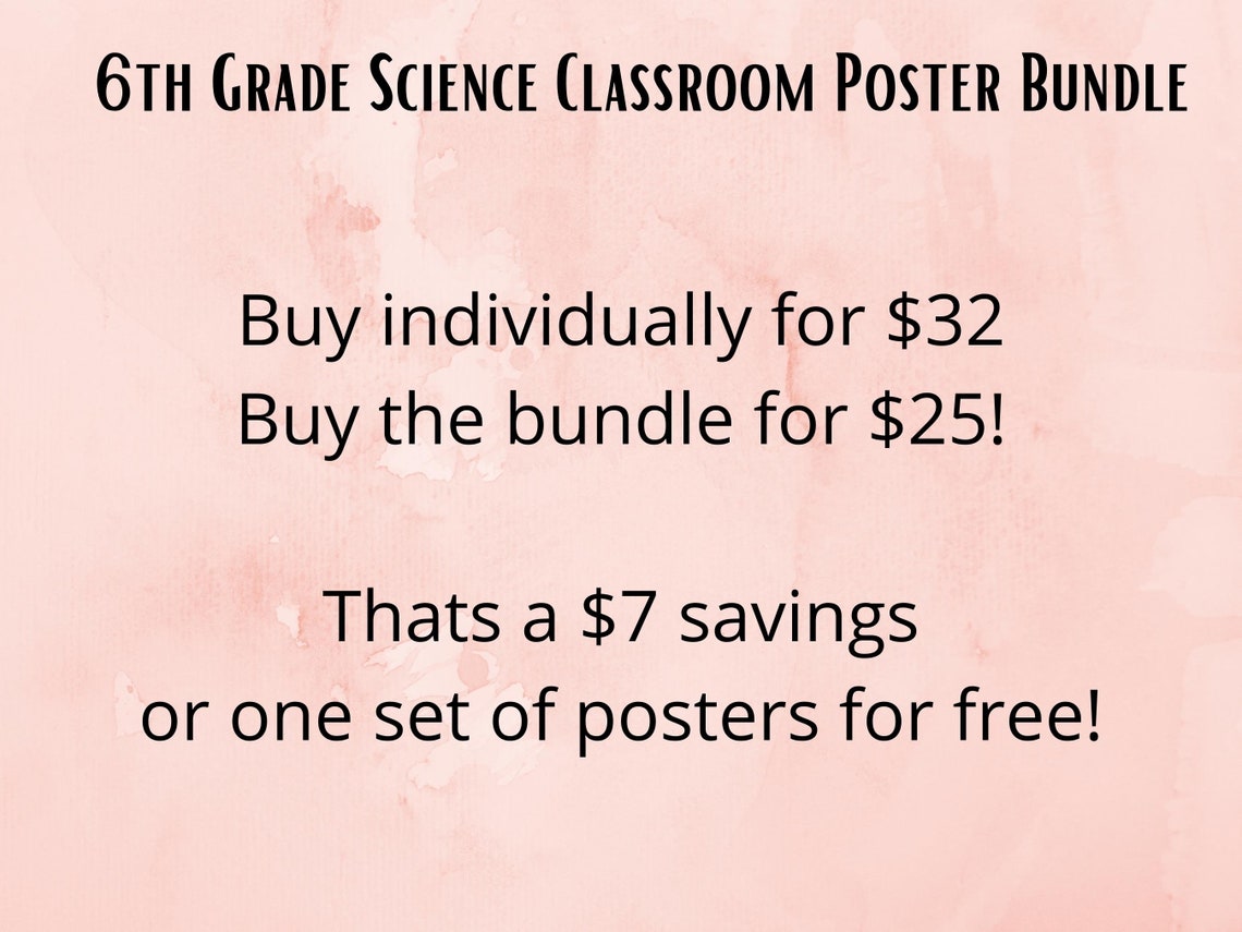 6th Grade Science Classroom Decor Bundle Science Teacher - Etsy