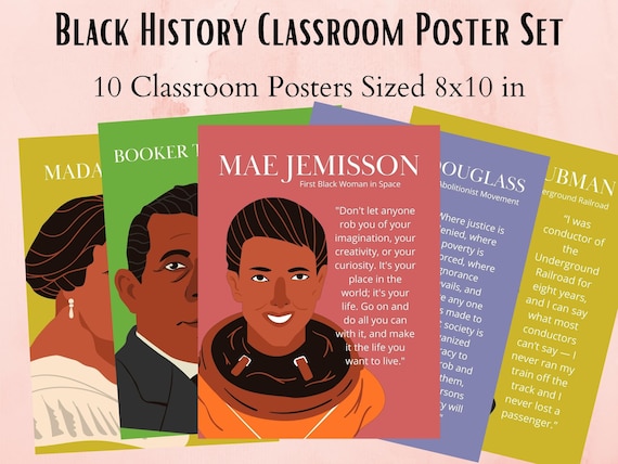 Black History Month Classroom Decor Poster Set African - Etsy