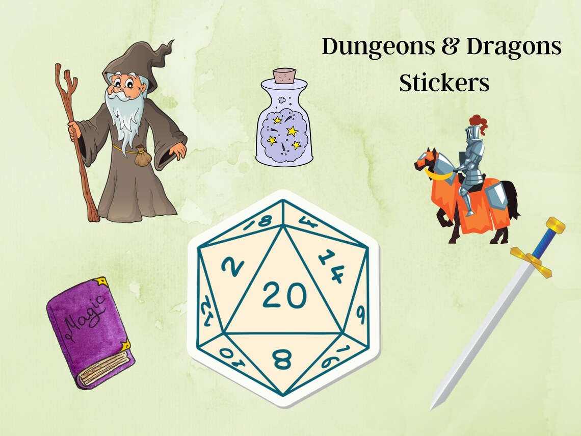 Digital Dnd Sticker Sheet for Roleplaying, Journaling, Planners ...