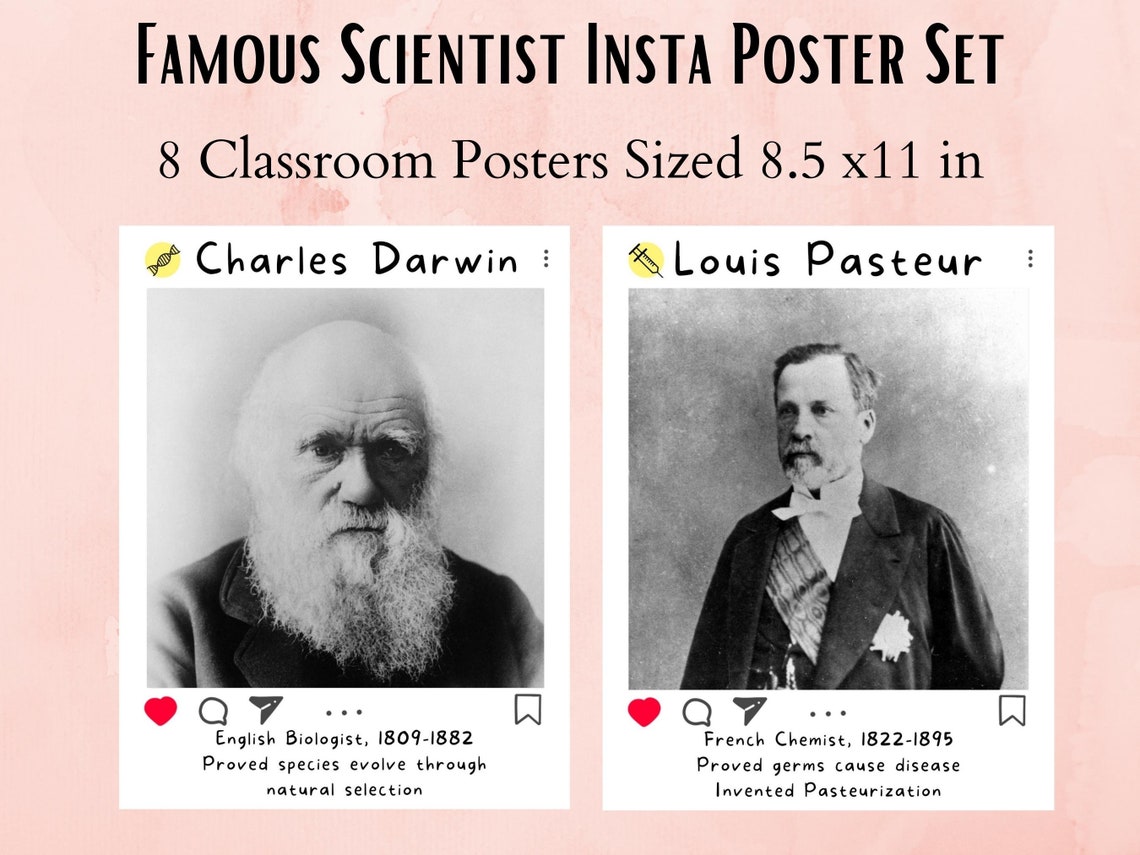 Famous Scientist Classroom Poster Set Science Classroom - Etsy