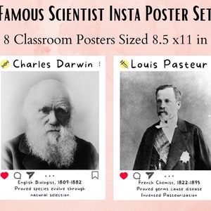 Famous Scientist Classroom Poster Set, Science Classroom Décor, Men ...