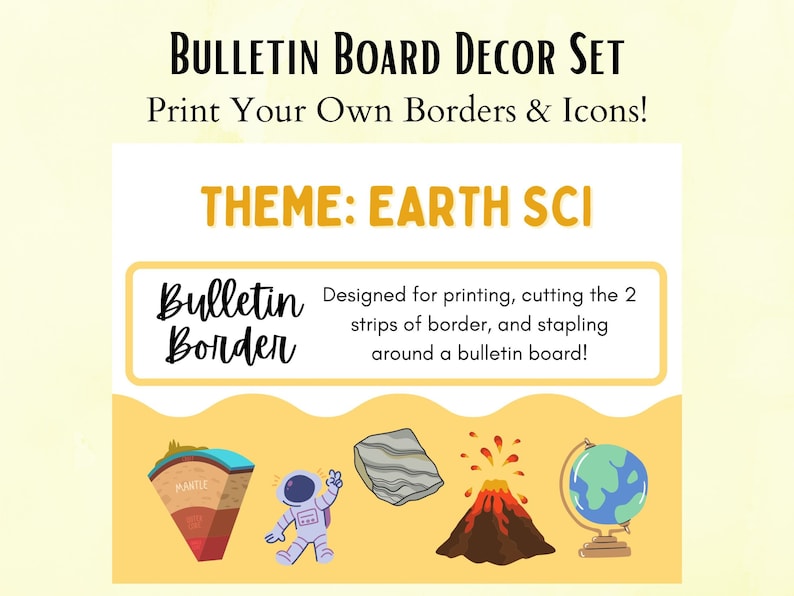 Earth Science Bulletin Board Classroom Decor for Science Teachers ...