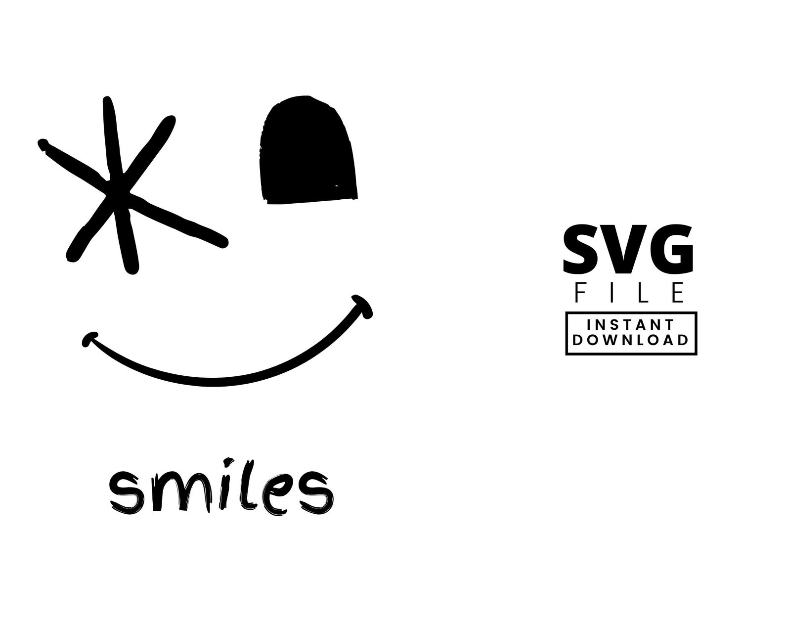 Wiink SVG Happy Face Svg Wink Smiley Svg - Etsy Canada