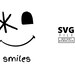 Wiink SVG Happy Face Svg Wink Smiley Svg - Etsy Canada