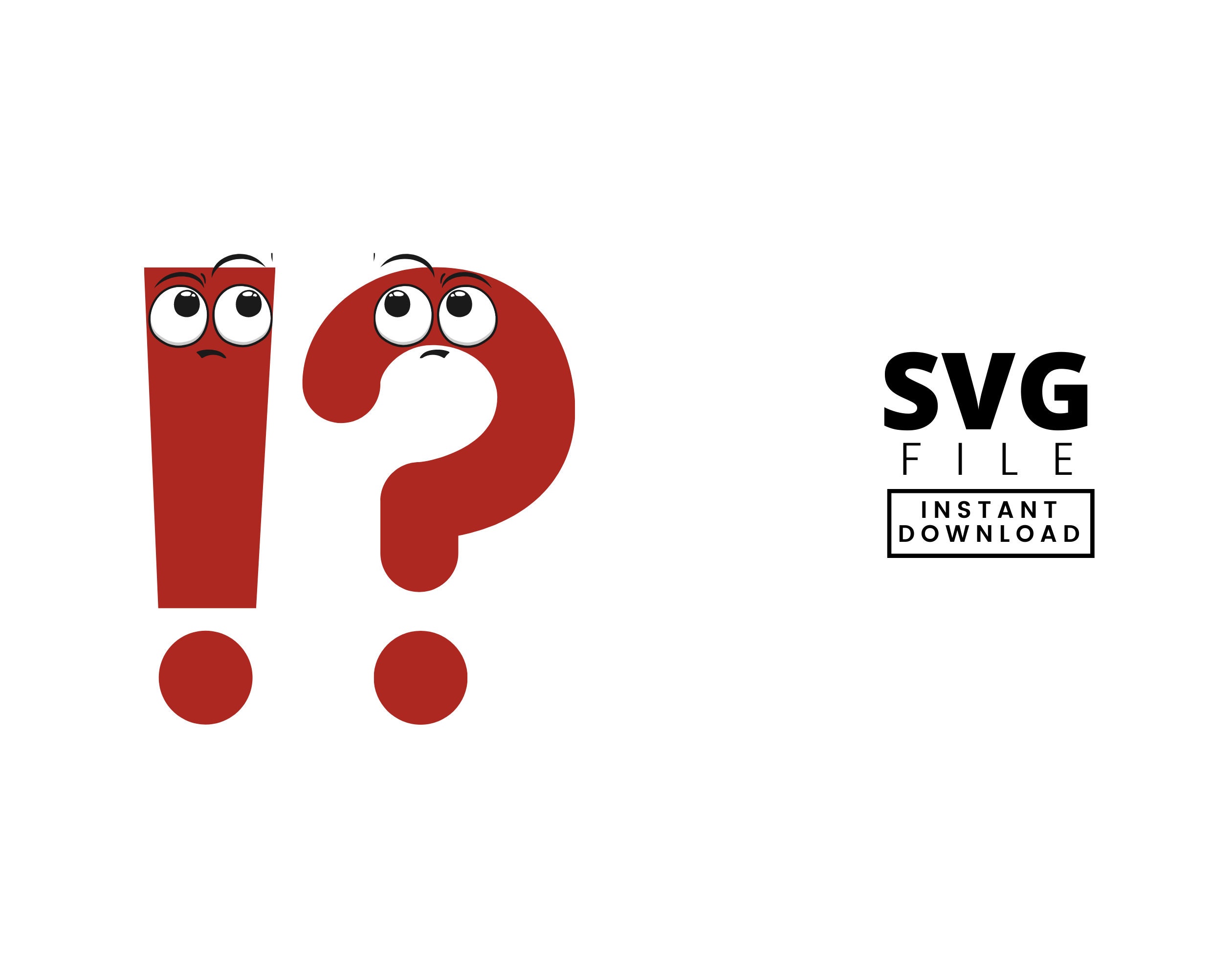 Exclamation Mark Svg question Mark Svg Funny Svg - Etsy