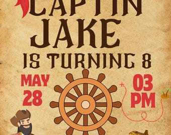 Customizable Pirate-themed Birthday Invitation Template - Etsy