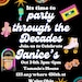 Editable Decades Birthday Invitation - Etsy