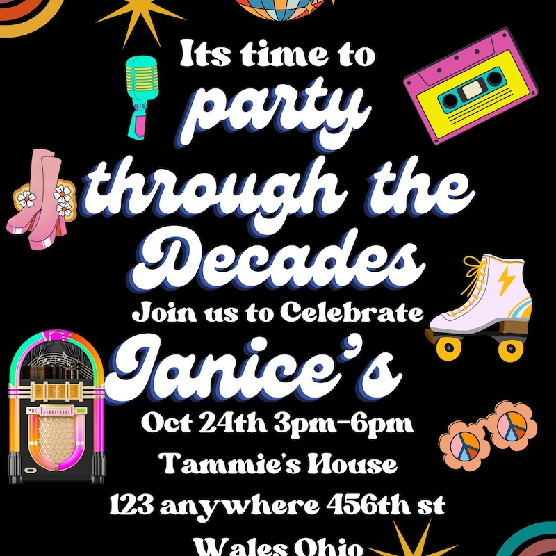 Decades Party - Etsy
